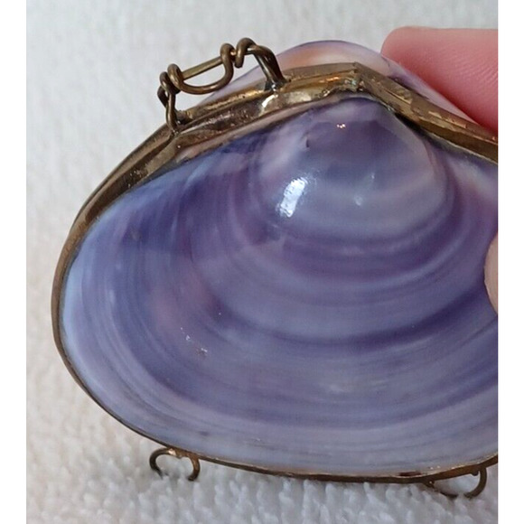 Storage & Organization | Vintage Hinged Clamshell Trinket Box Brass ...